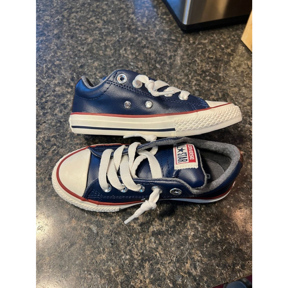 Converse | Shoes | New Converse Chuck Taylor Allstar Leather Blue ...